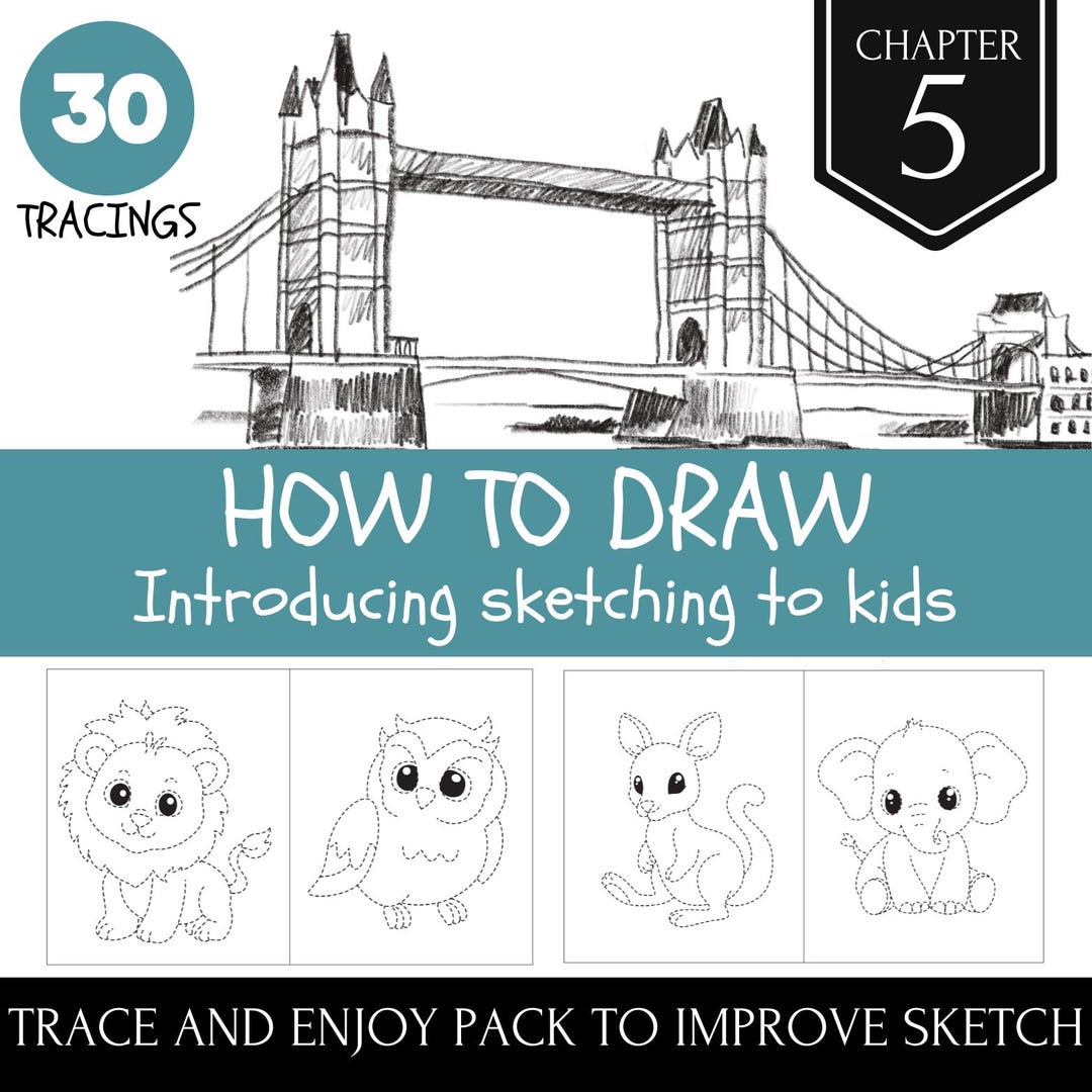 How to Draw - Kids, Chapter-5 Trace and Enjoy Pack, Tracing Cute ...