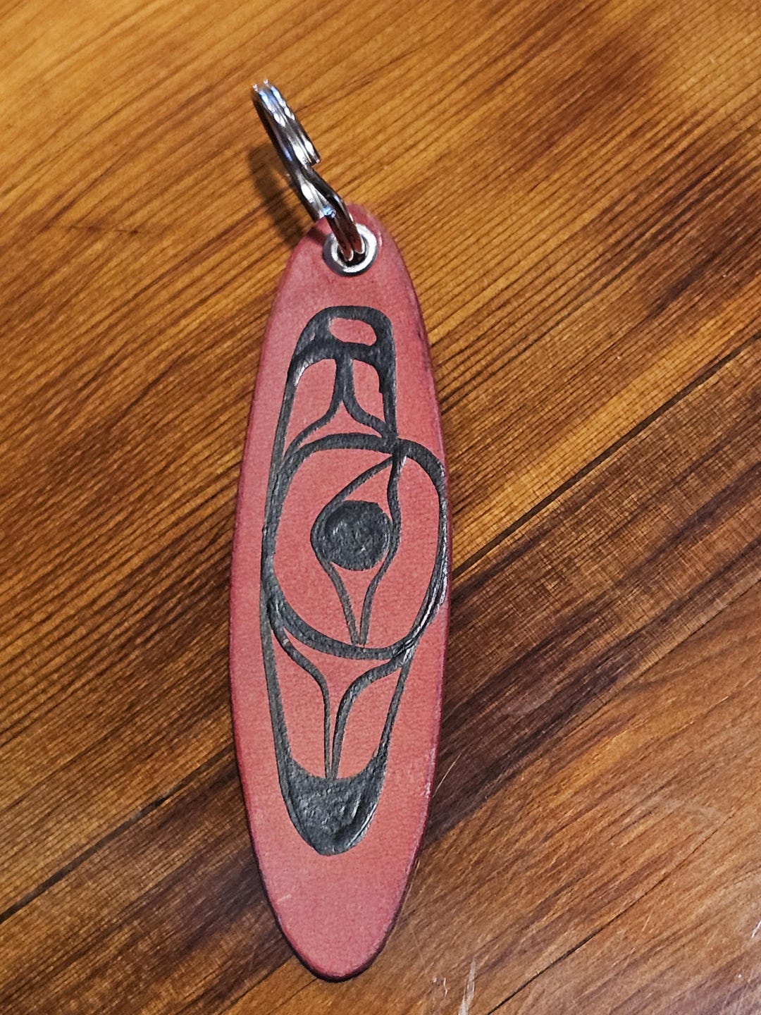 First Nations Leather Keychain - Hand Painted by Cecil Dawson - Made in ...