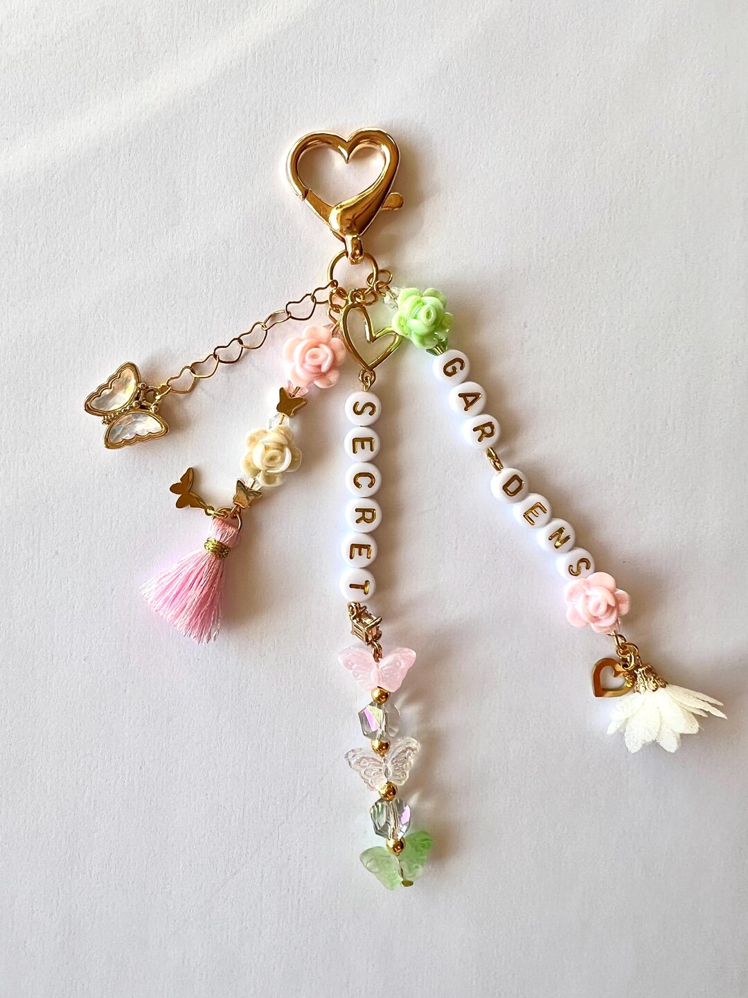 Customized Beaded Keychains With Charms - Etsy