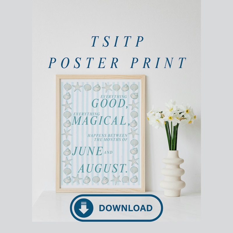 Summer I Turned Pretty Posters - Etsy