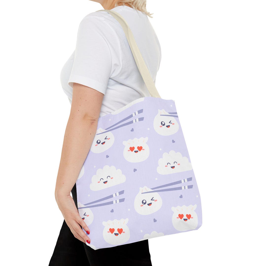 Dumpling Tote Bag Asian Cuisine Shoulder Bag for Students Kawaii Eco ...