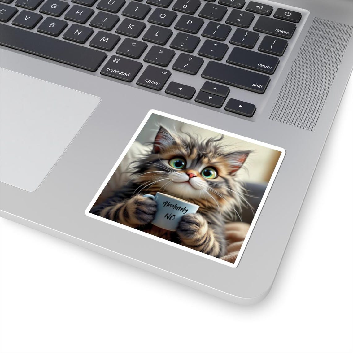 Cat Sticker Absolutely No Coffee Mug Cute Animal Decor, Laptop, Phone ...