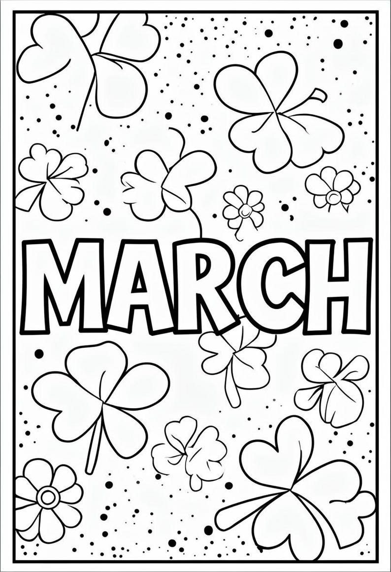 St. Patricks Day Coloring Pages - Etsy