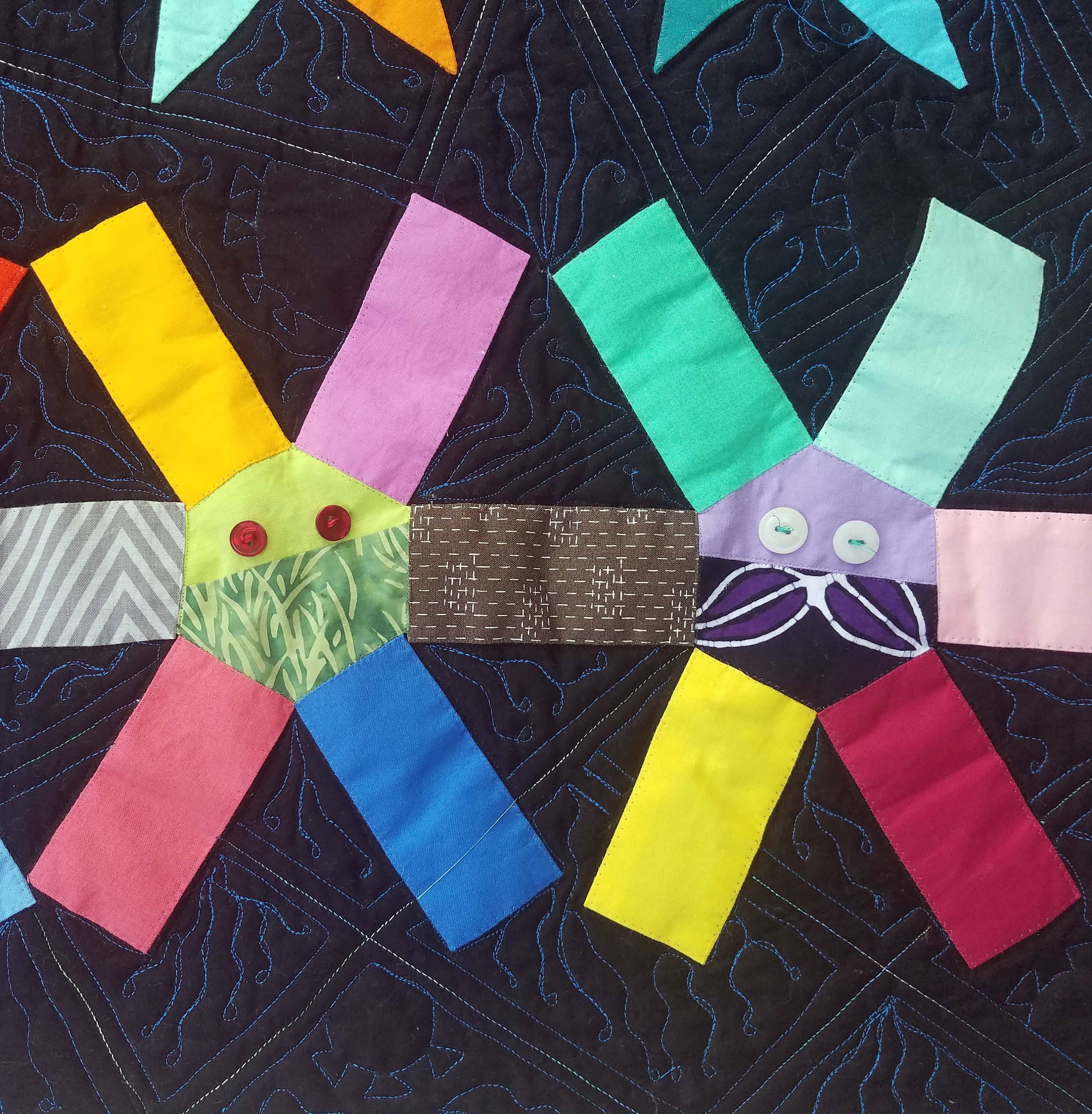 Hexagon Masquerade: Mask Scrap Quilt Pattern PDF - Etsy