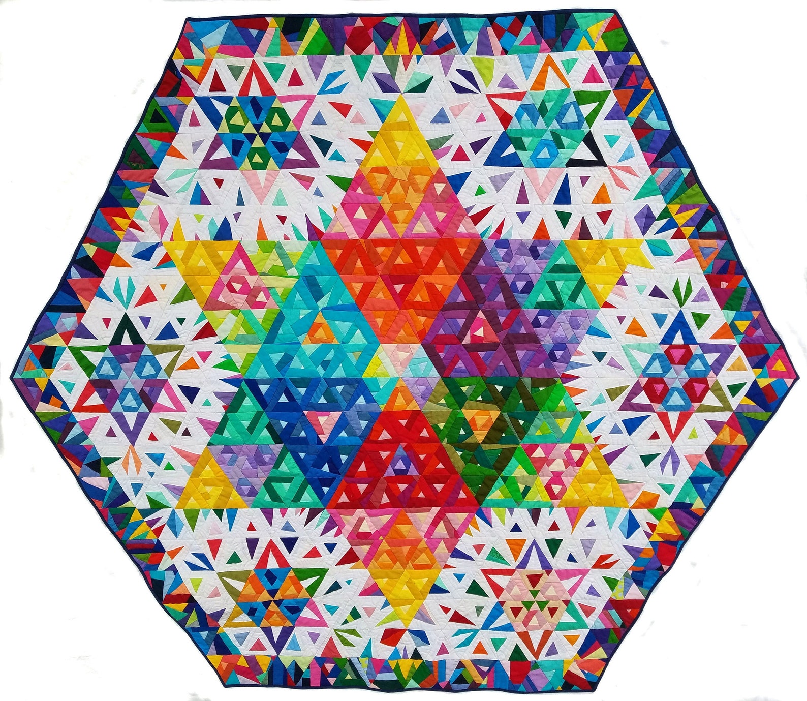 Modern Paper-pieced Log Cabin Triangle Quilts - Etsy