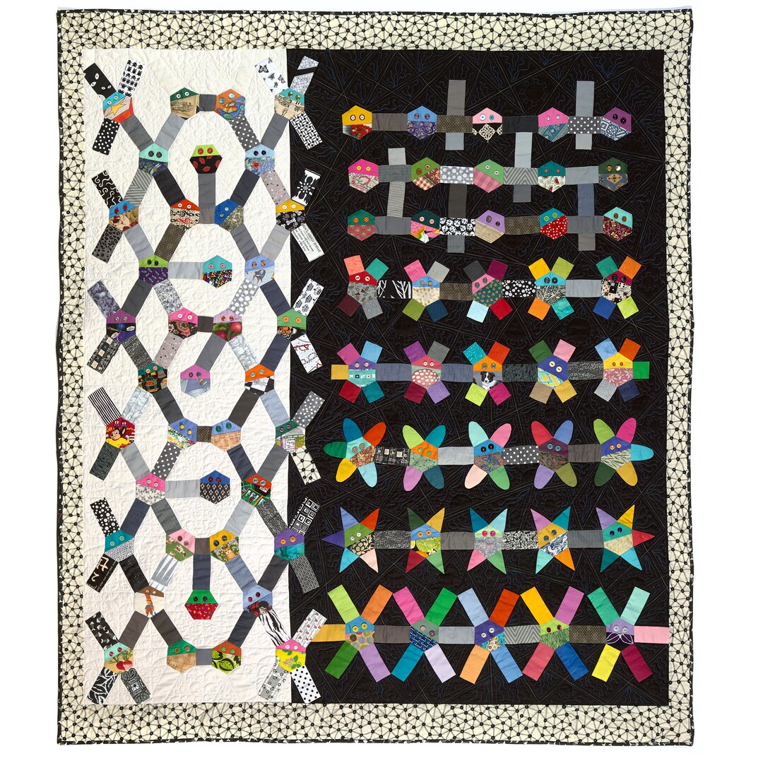 Hexagon Masquerade: Mask Scrap Quilt Pattern PDF - Etsy
