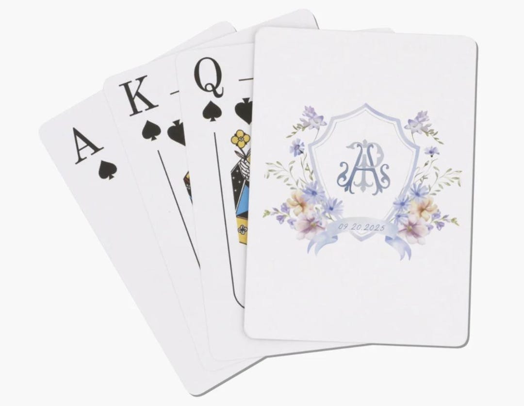 Bulk Personalized Wedding Playing Cards – Custom Favor Decks for Bridal ...
