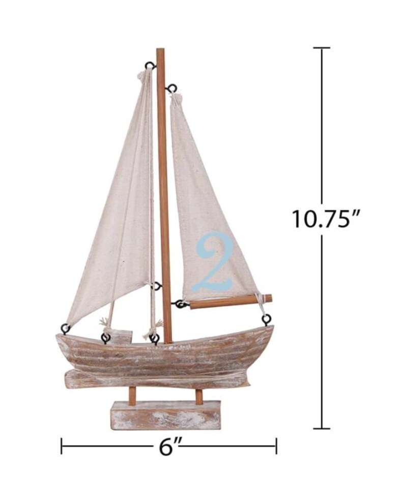 Set of 5 Sailboat Table Numbers | Nautical Wedding Decor | Coastal ...