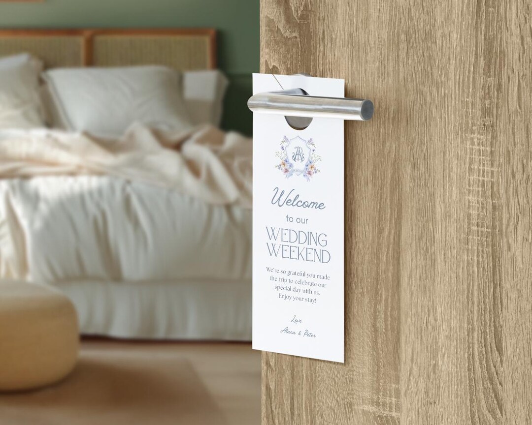 Bulk 50+ Custom Door Hangers: Personalized Wedding, Hotel, Event Signs ...