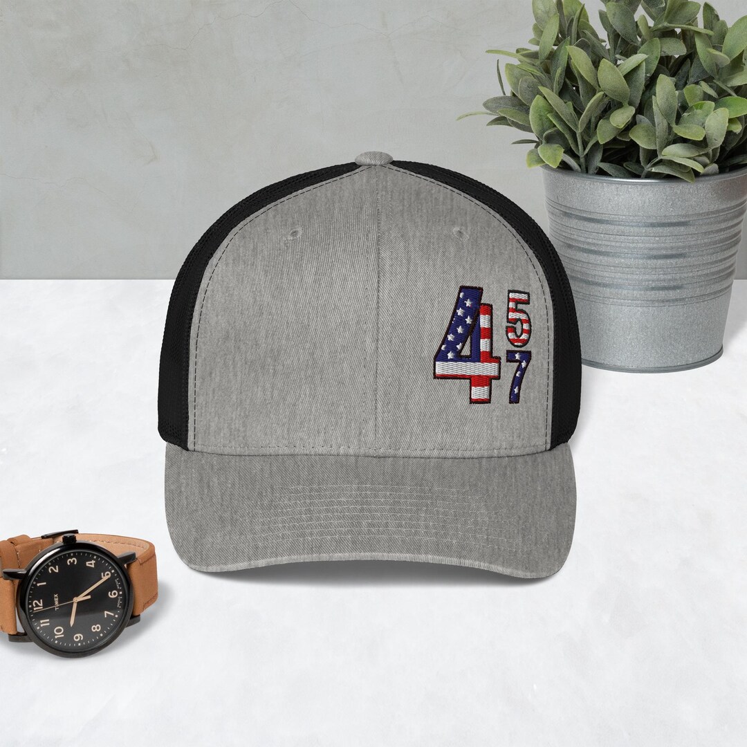 Trump Trucker Hat, MAGA Hat, USA Patriotic Cap, Adjustable Mesh Hat ...