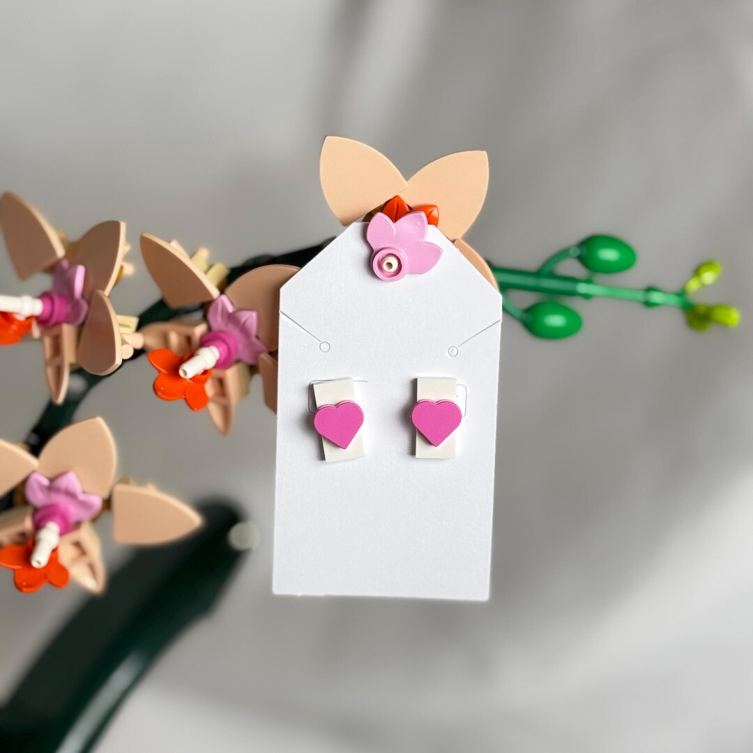 Heart Envelope Girl Lego Earrings Jewelry Brick Bling - Etsy