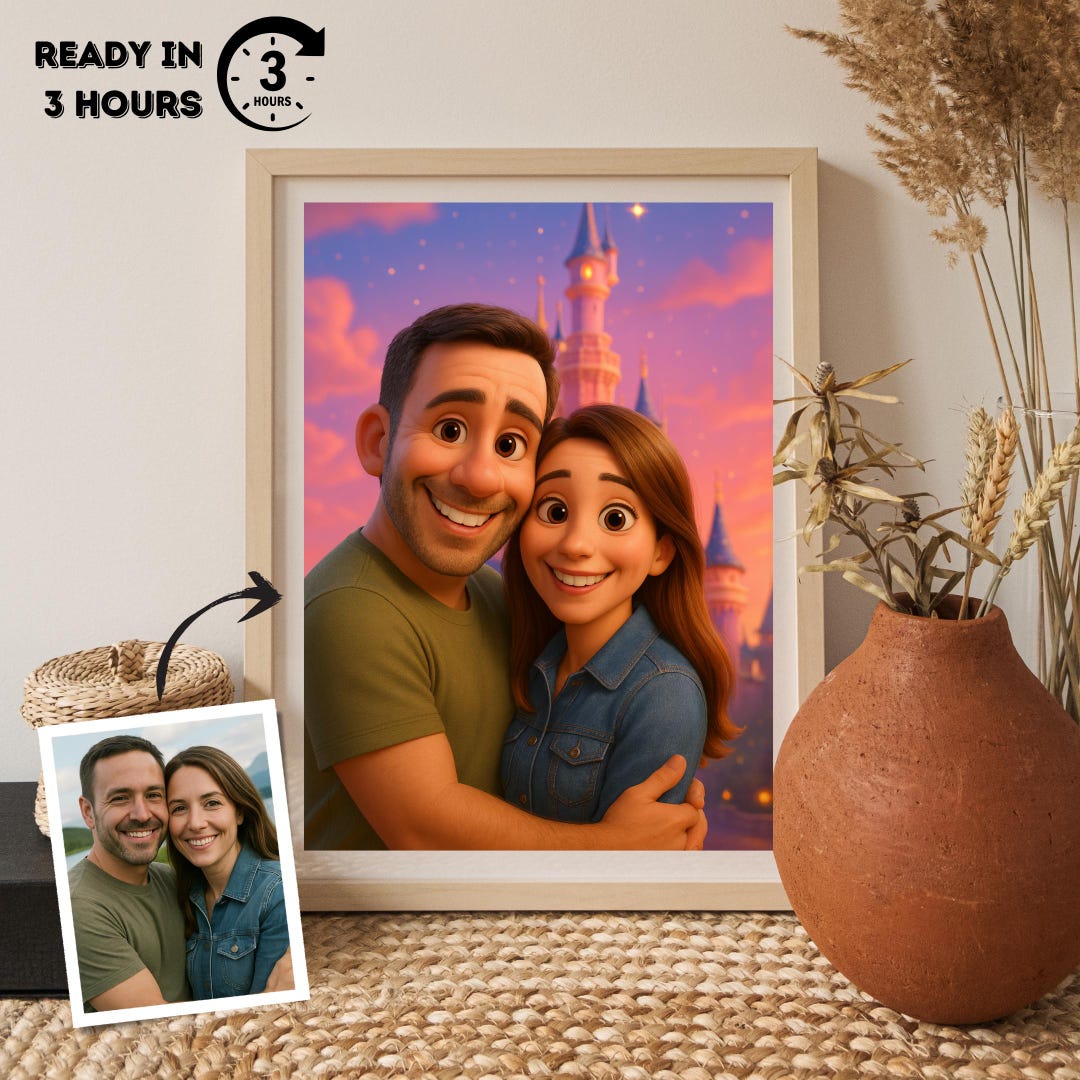 Personalized Pixar Style 3D Portrait: Custom Cartoon Gift (digital or ...