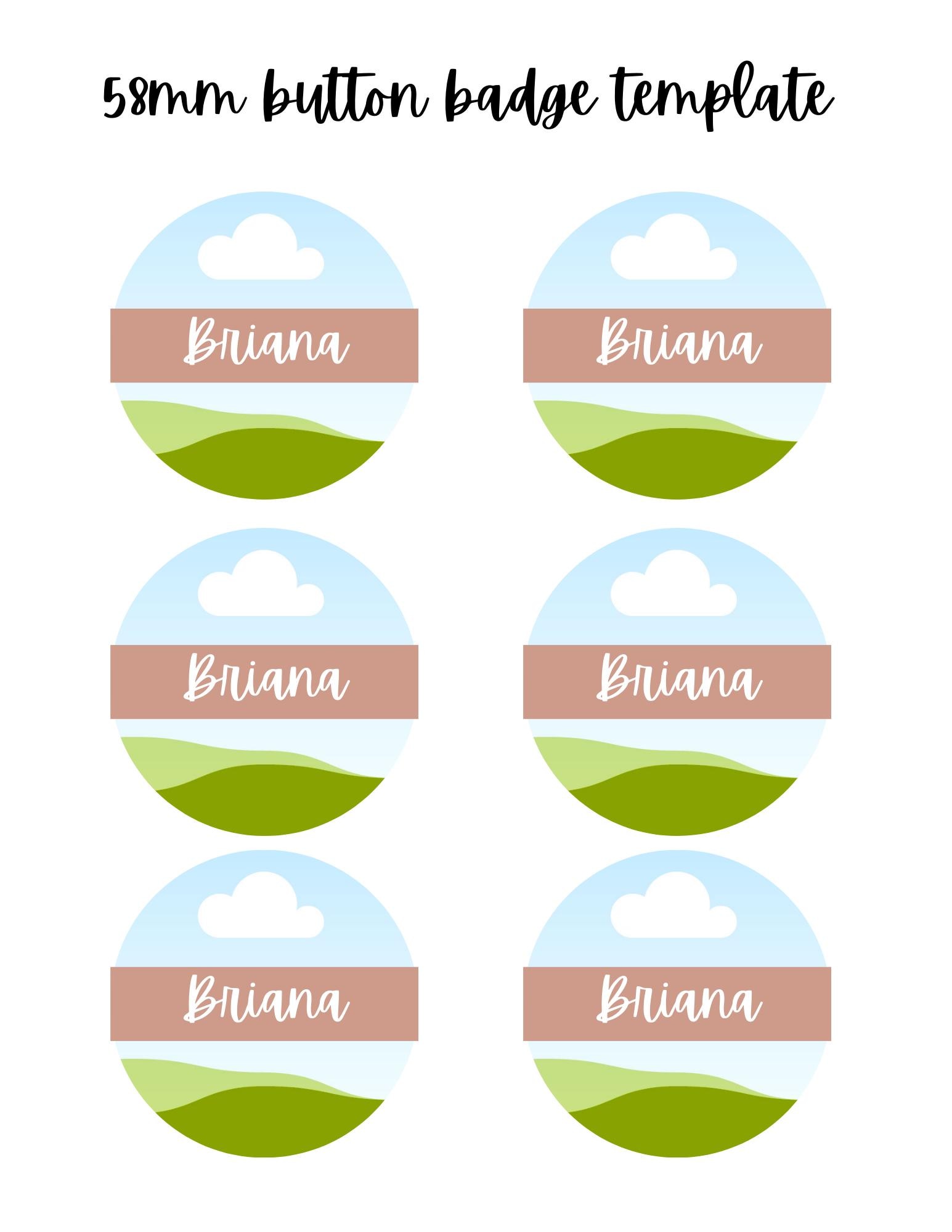 Mockup for 58mm Badge Button Template, Canva Template - Digital File - Etsy