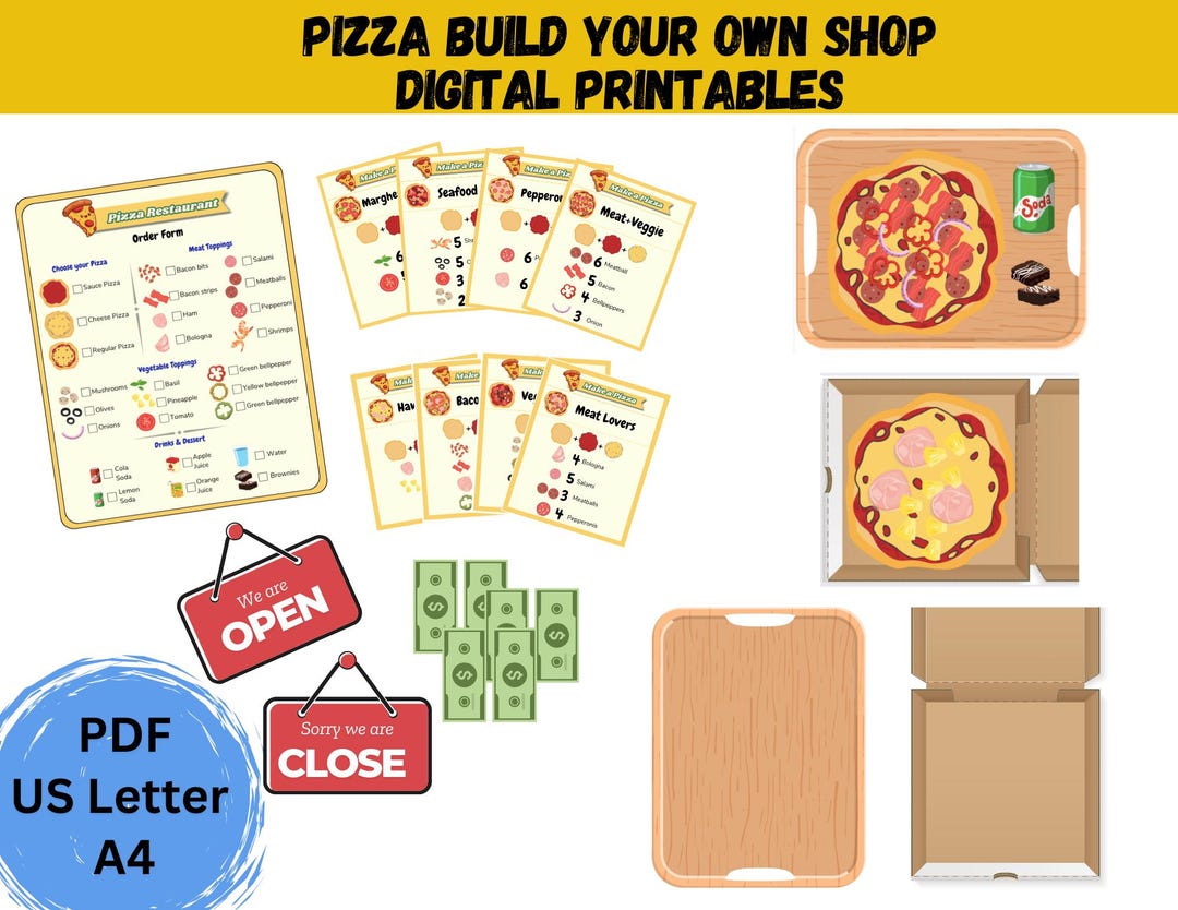 Build Your Pizza Pretend Play - Printable Digital Copy Only - Etsy