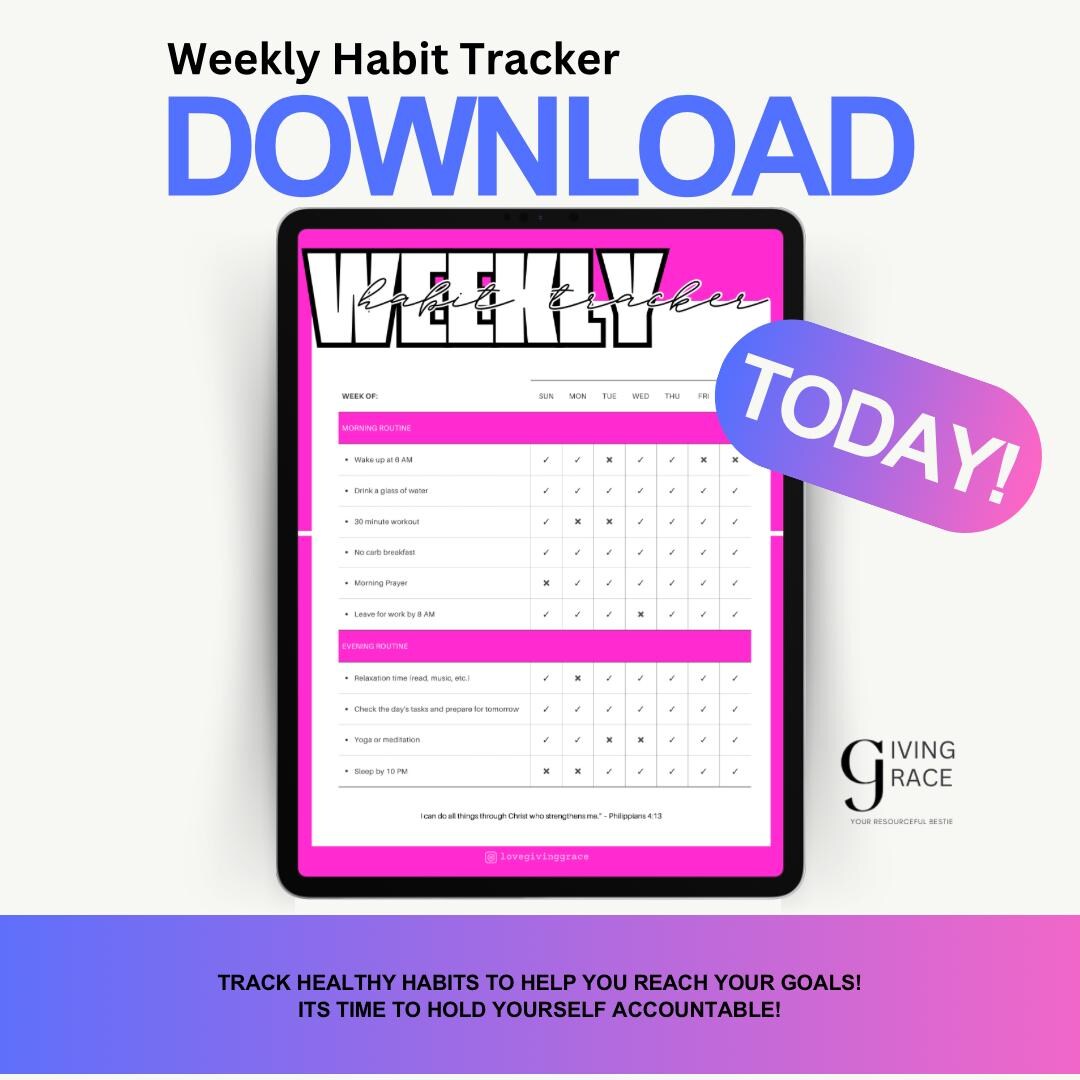 52-week Faith and Habit Tracker | Scripture-filled PDF Download ...