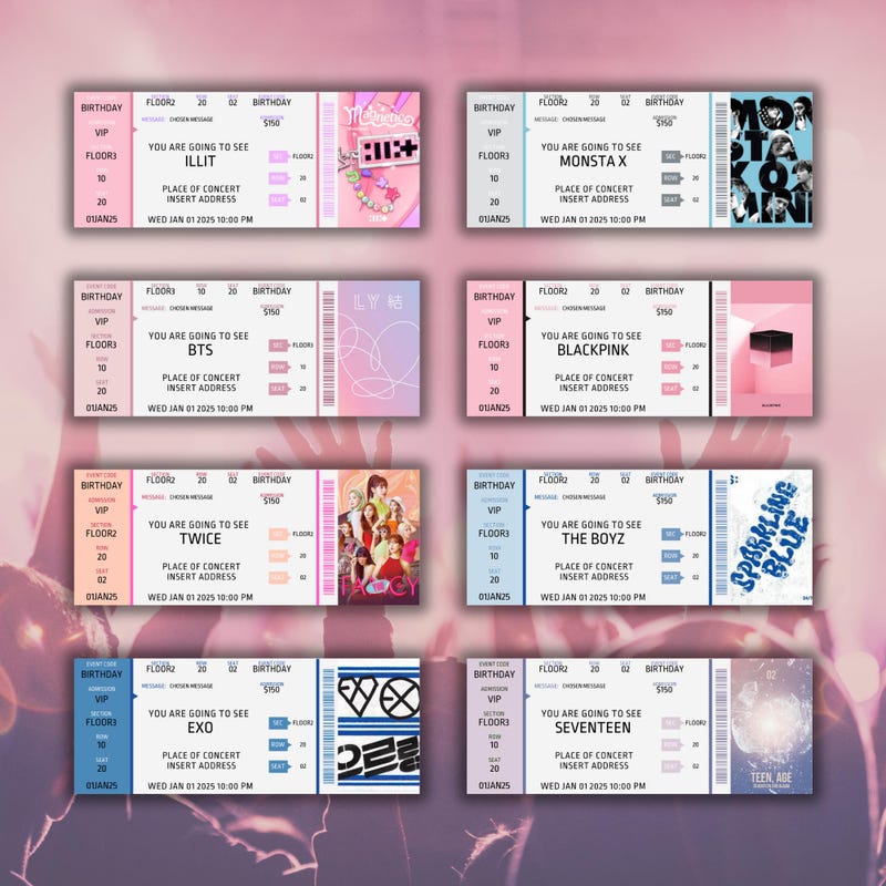 Kpop Ticket - Etsy