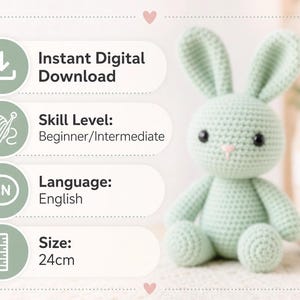 Bunny Amigurumi Pattern | Beginner Friendly Rabbit Plush | Crochet ...