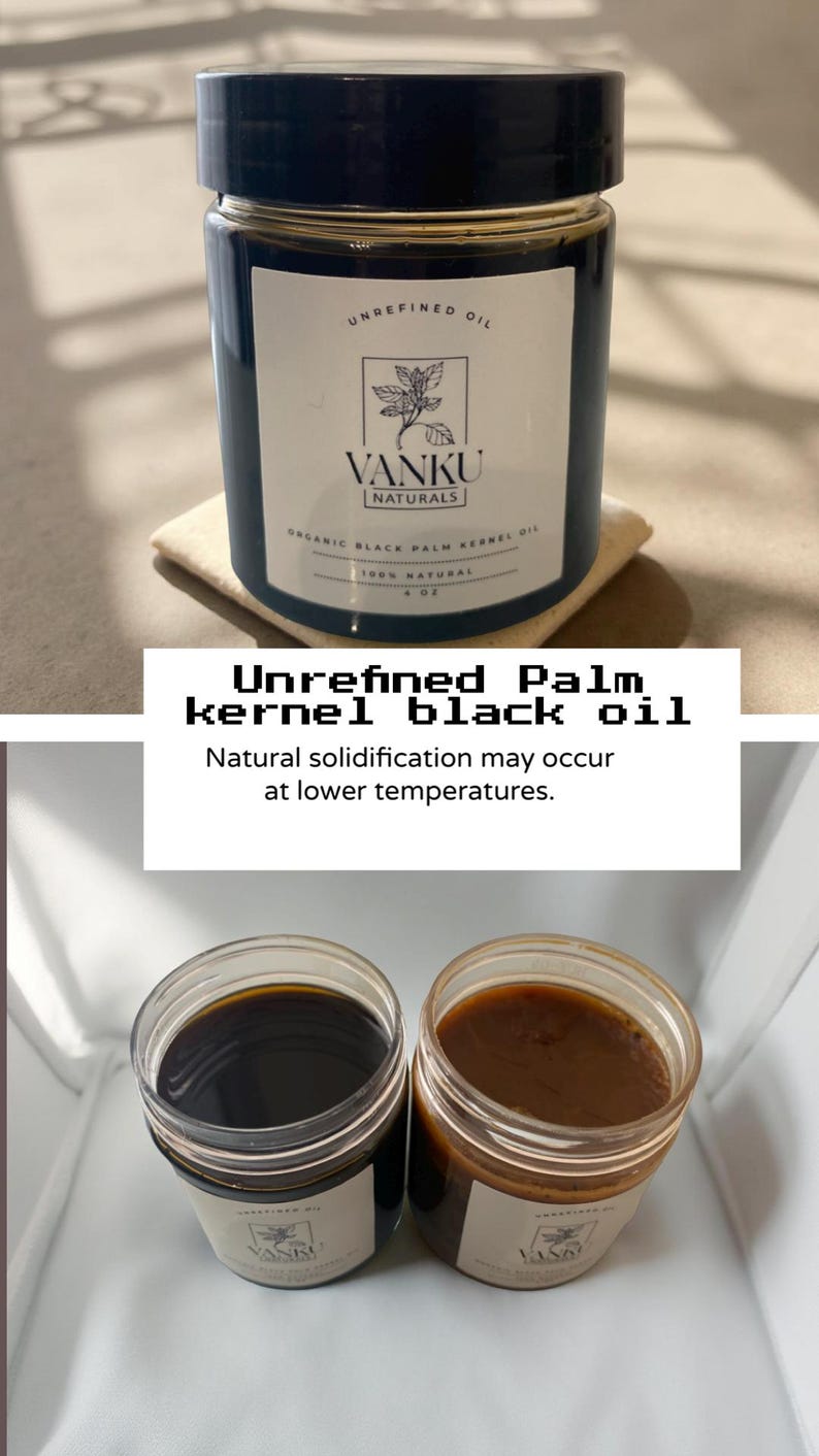 Unrefined Palm Kernel Black Oil: Natural Hair & Skin Care (4oz) - Etsy