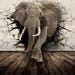 Elephant Wall Mural, Elephant Wallpaper, Animal Wall Mural, Jungle Wall ...