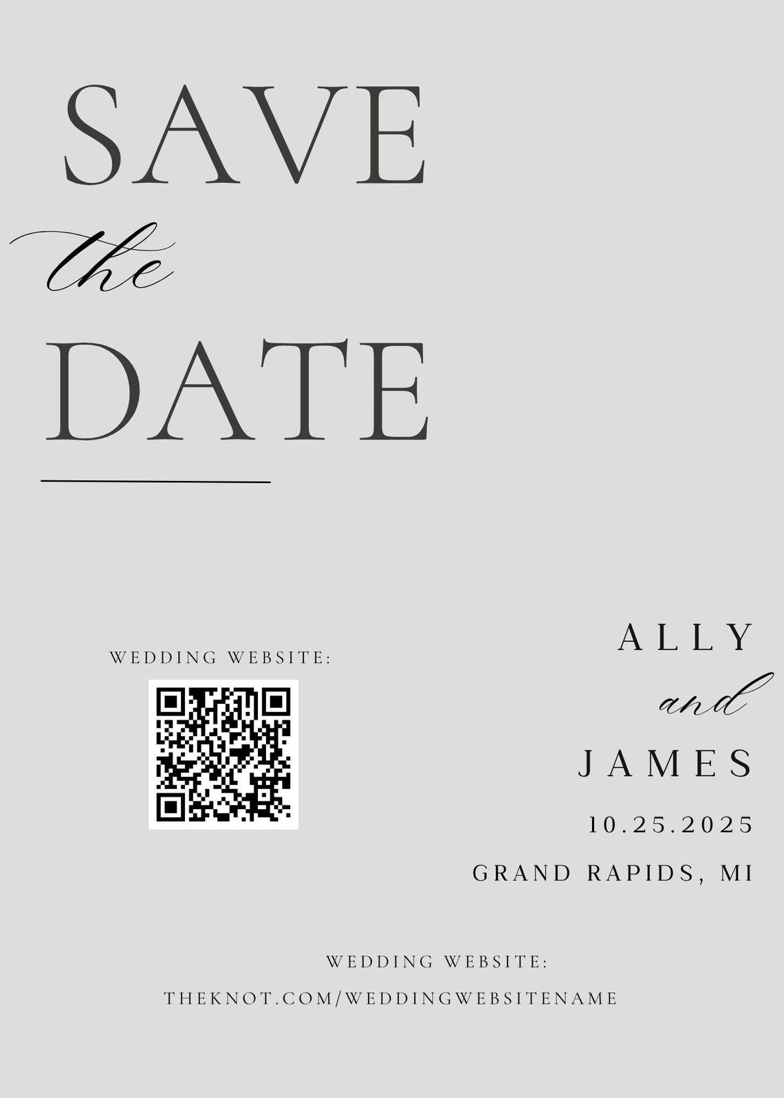 Save the Date Template – Digital Download | Editable Wedding ...