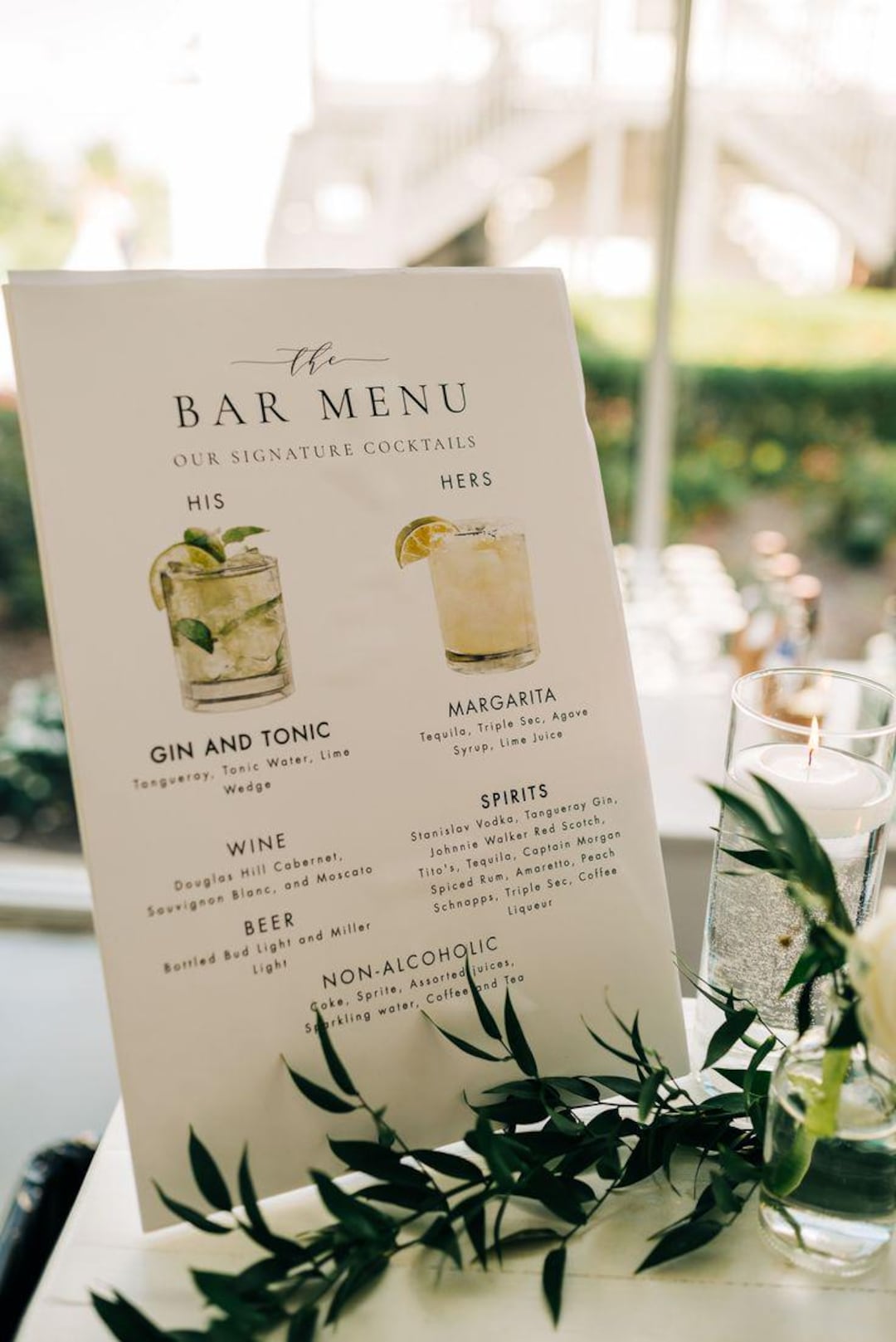 Wedding Bar Menu Digital Download - Etsy