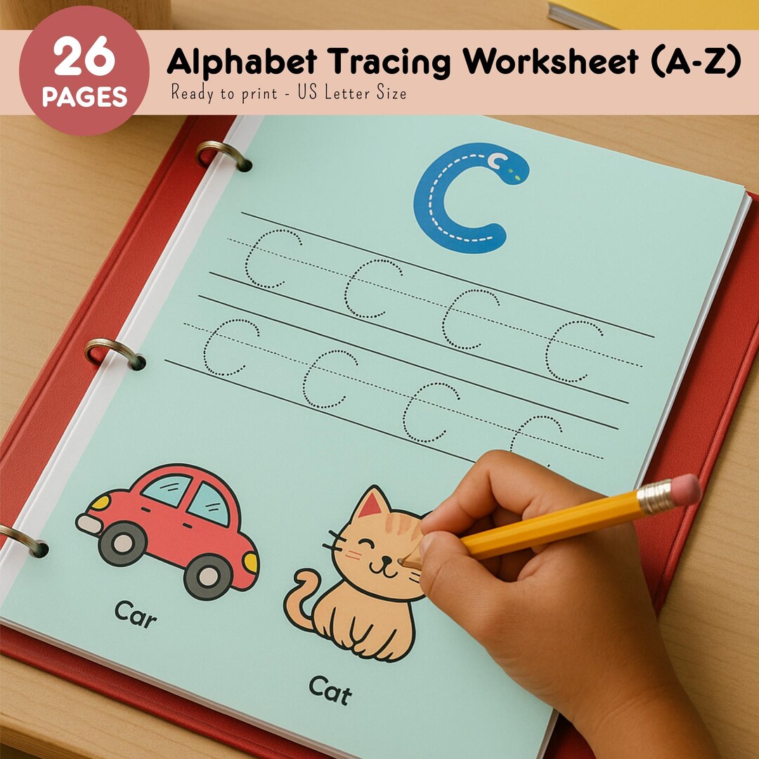 Alphabet Tracing Sheets for Pre K & Preschool - ABC Tracing Book ...