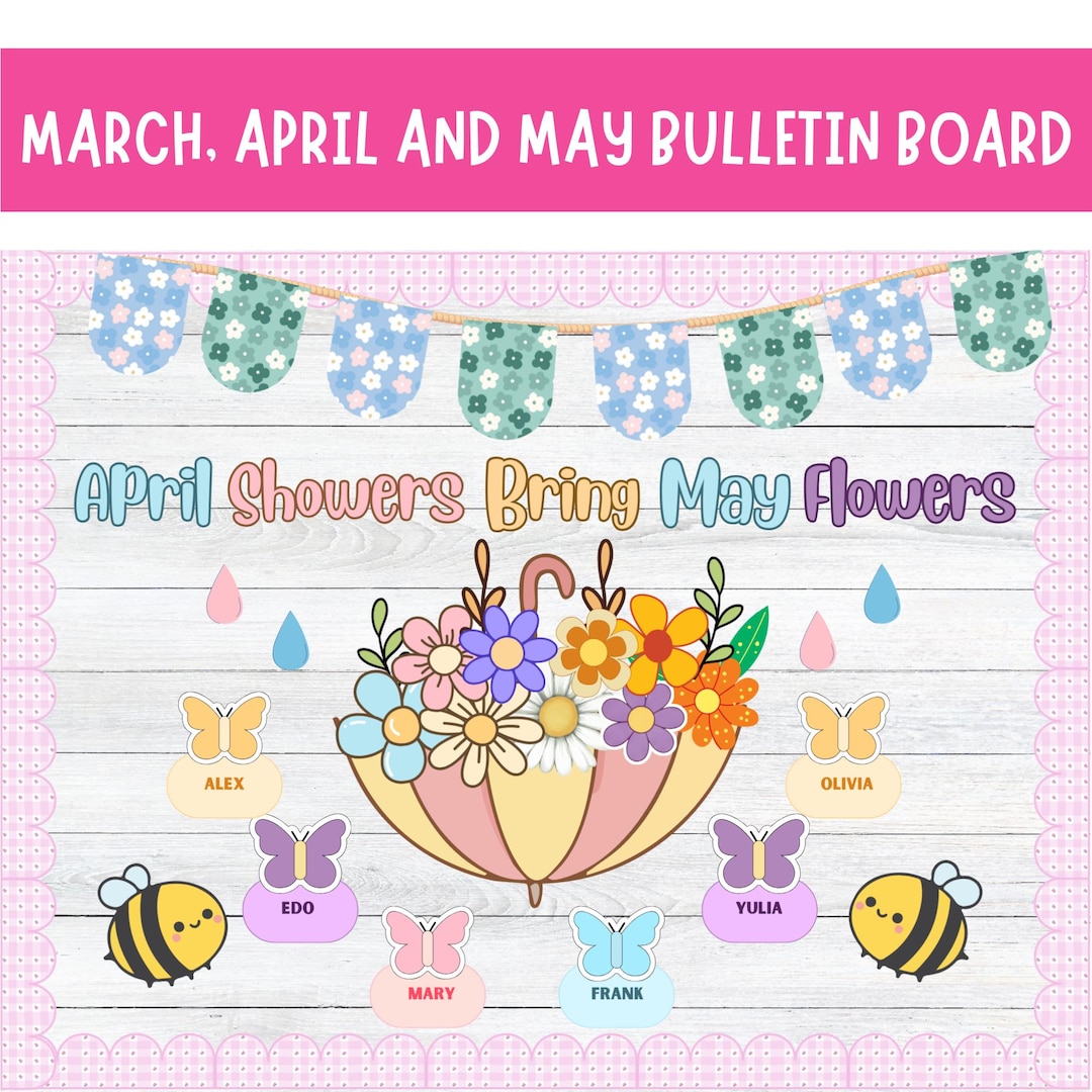 Blooming Spring Bulletin Board Decoration | Editable Seasonal Classroom ...