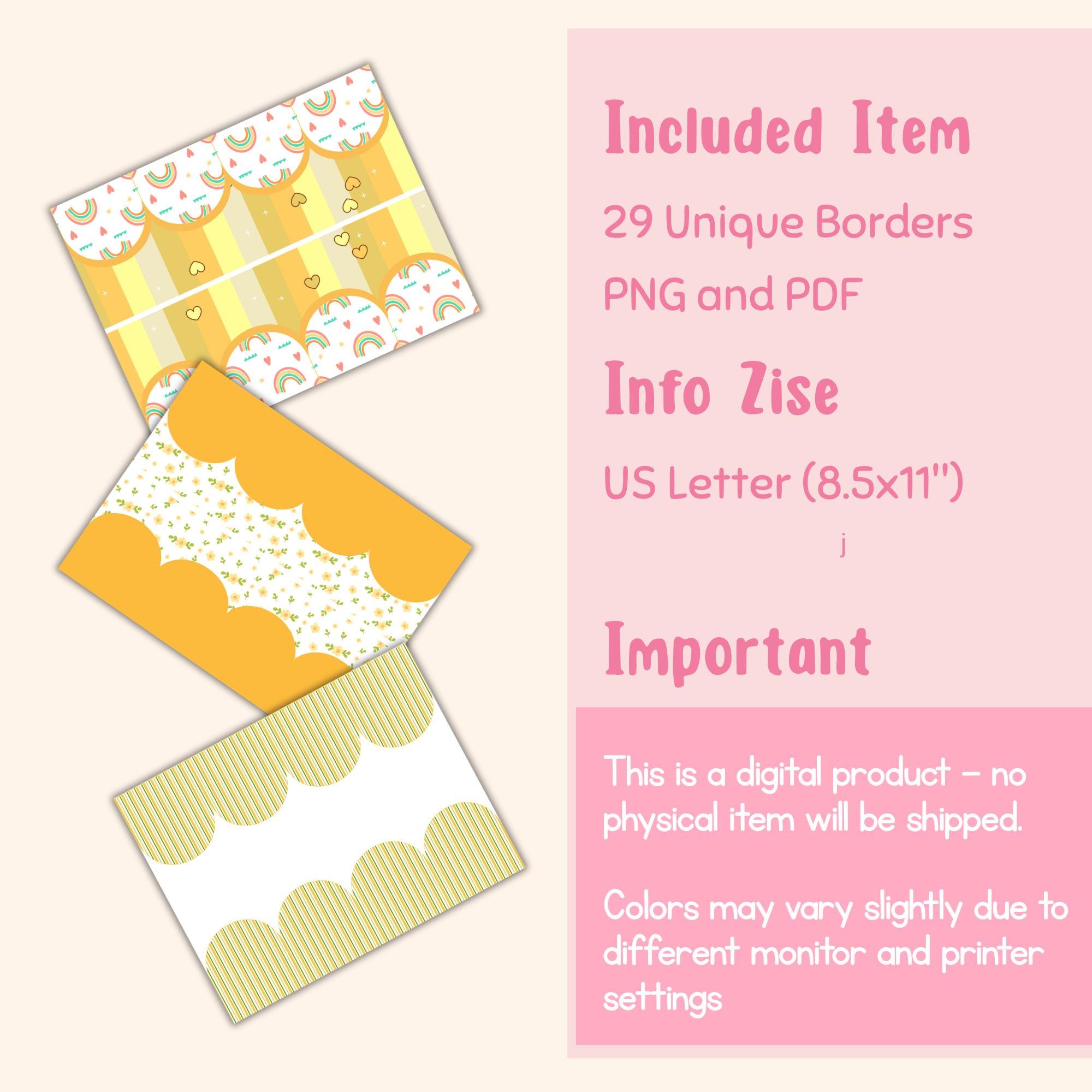 Classroom Bulletin Board Borders – Border Board, Editable Colorful and ...