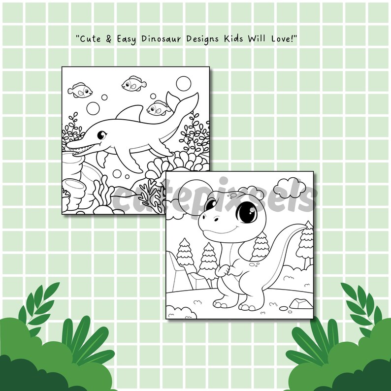 Dino Coloring Pages - for Kids Toddler Preschoolers Kindergarten ...