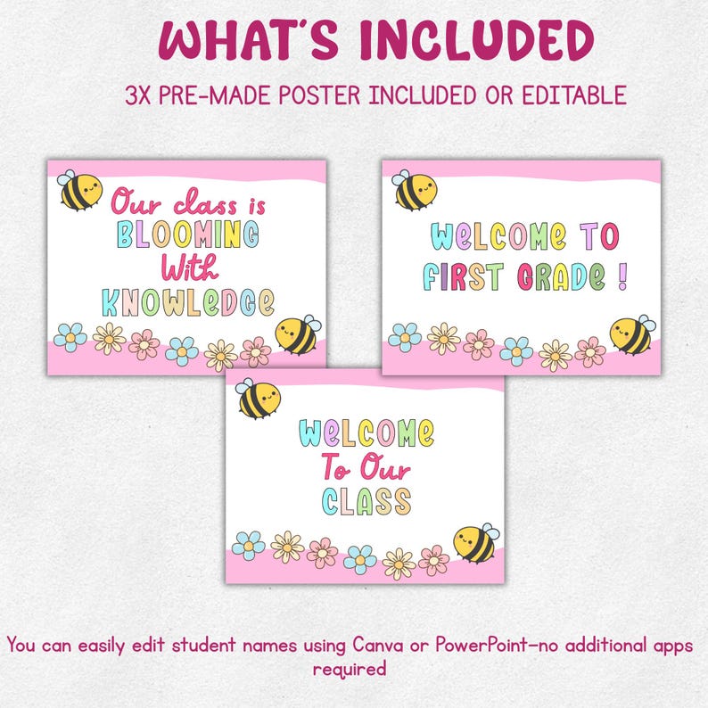Blooming Classroom Door Display, Flower Bulletin Board Idea, Editable ...