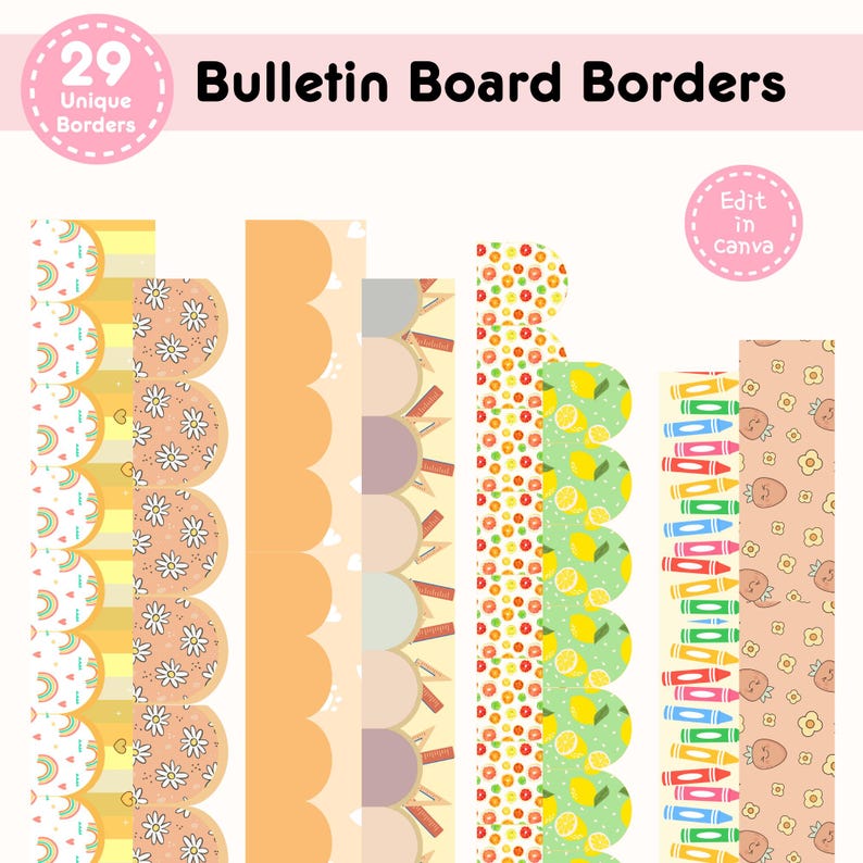 Classroom Bulletin Board Borders – Border Board, Editable Colorful and ...