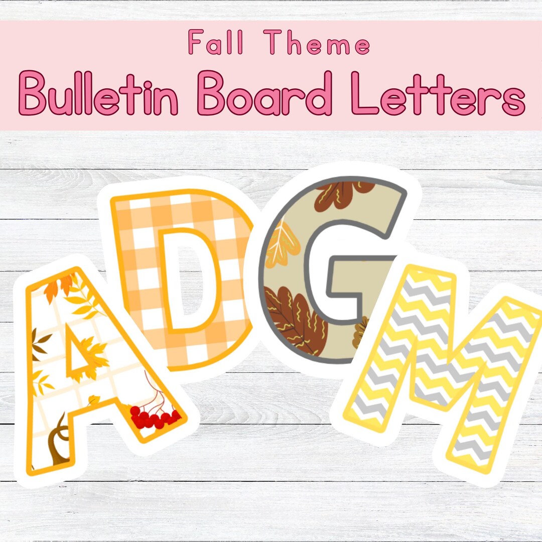 Bulletin Board Letters Alphabet Fall Theme, Autumn Classroom Decor ...