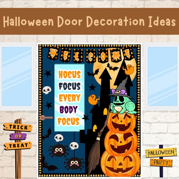 Halloween Classroom Door - Etsy