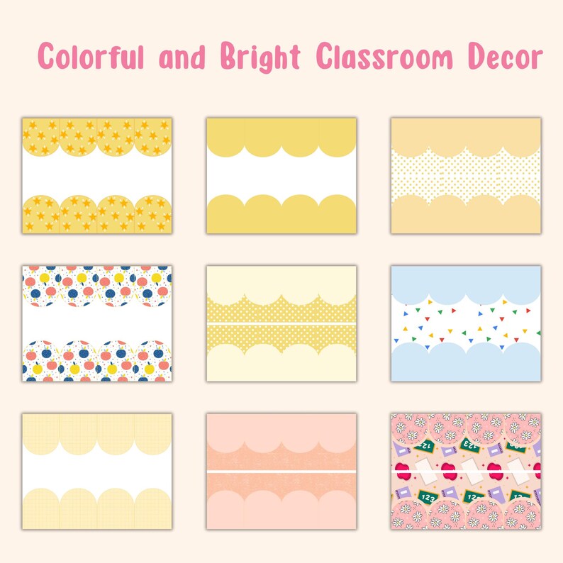Classroom Bulletin Board Borders – Border Board, Editable Colorful and ...