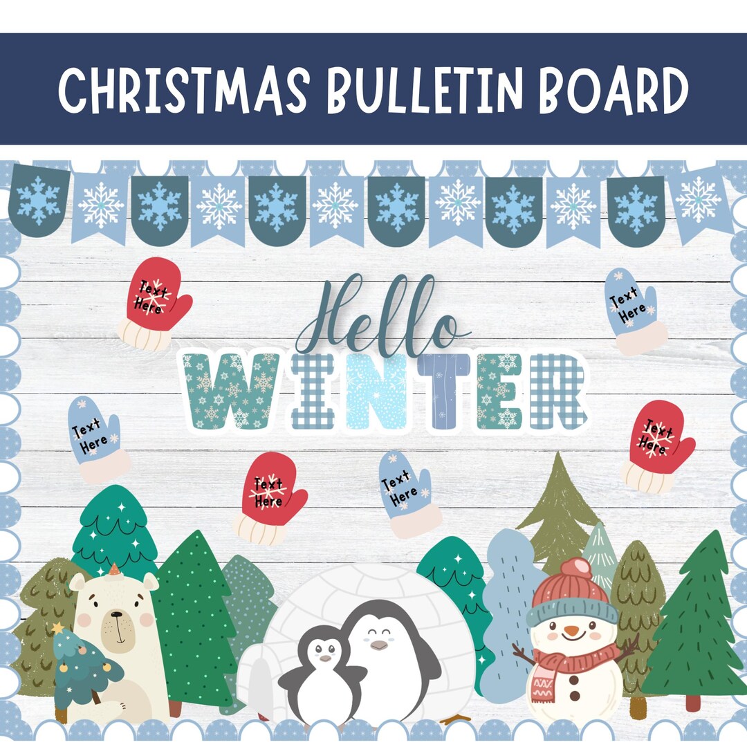 Hello Winter Bulletin Board Decorations for Teacher Classroom ...