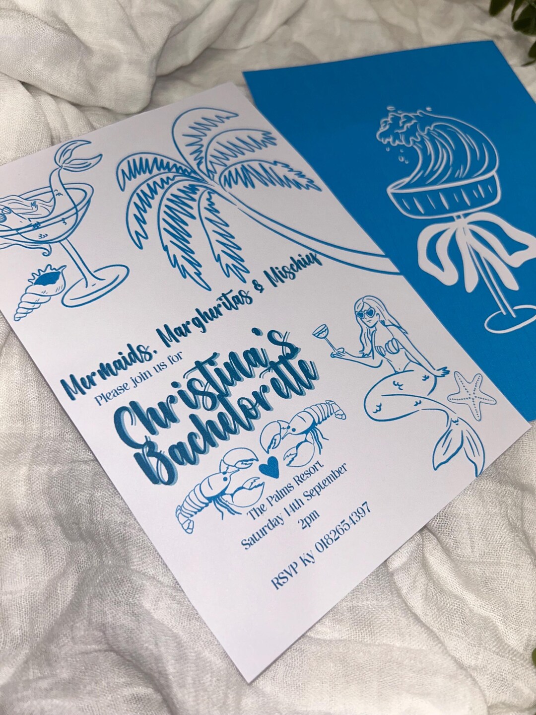 Mermaid Bachelorette Invitation Tropical Beach Party Invite Editable ...