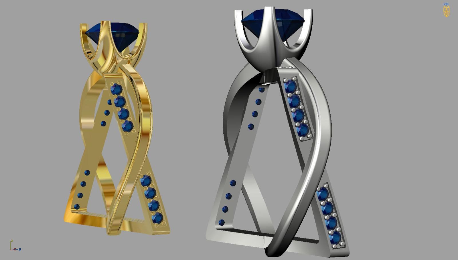Ring STL 3D Model File for 3D Printing/engagement Ring Design/3d ...