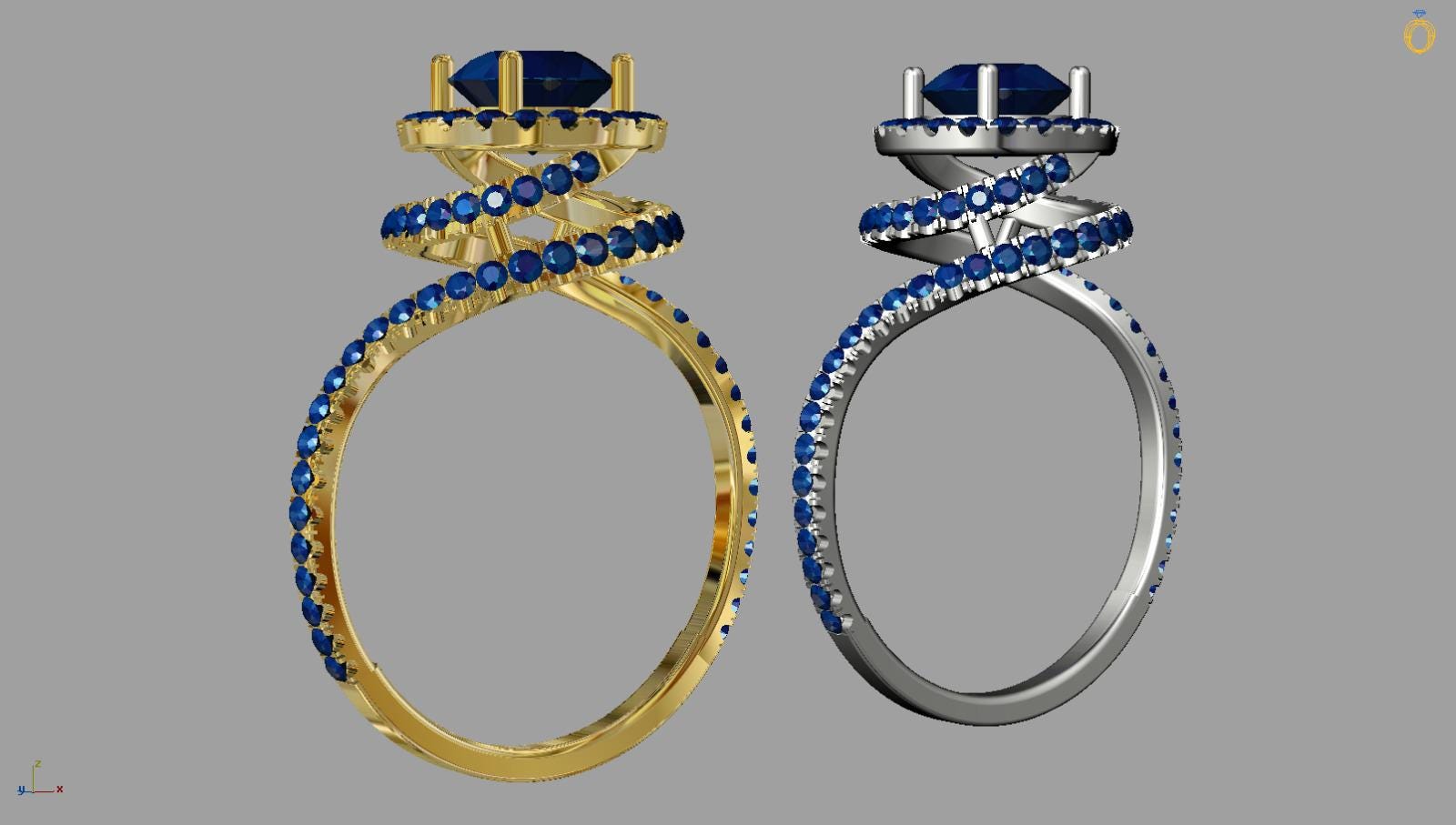 Ring STL 3D Model File for 3D Printing/engagement Ring Design/3d ...