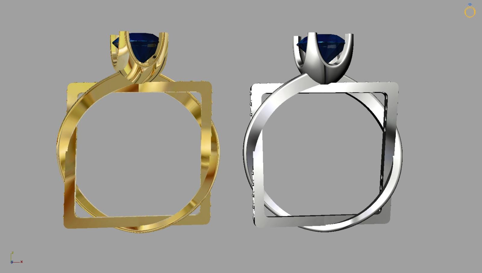 Ring STL 3D Model File for 3D Printing/engagement Ring Design/3d ...
