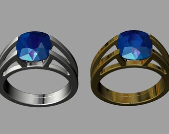 Ring STL 3D Model File for 3D Printing/princess Ring Design/3d Jewelry ...