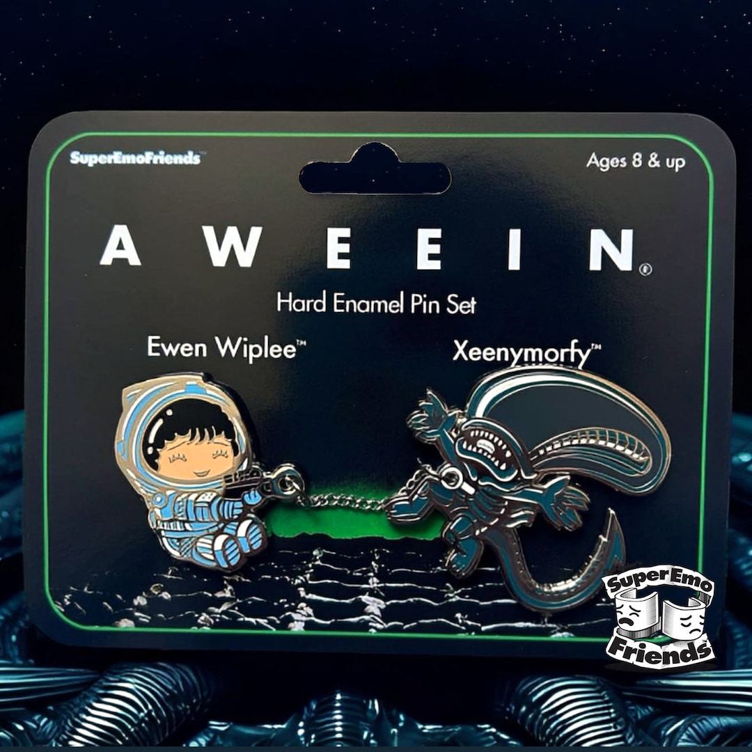 Superemo Aweein Enamel Pin Set With Wipley - Etsy