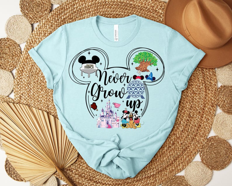 Disney Parks Shirt, Walt Disney World Icons Tee, Magic Kingdom Castle ...