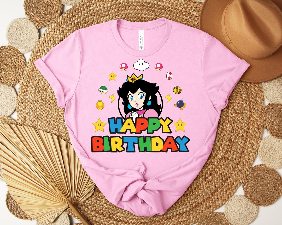 Disney Princess Peach Happy Birthday Shirt, Super Mario Peach Tee ...