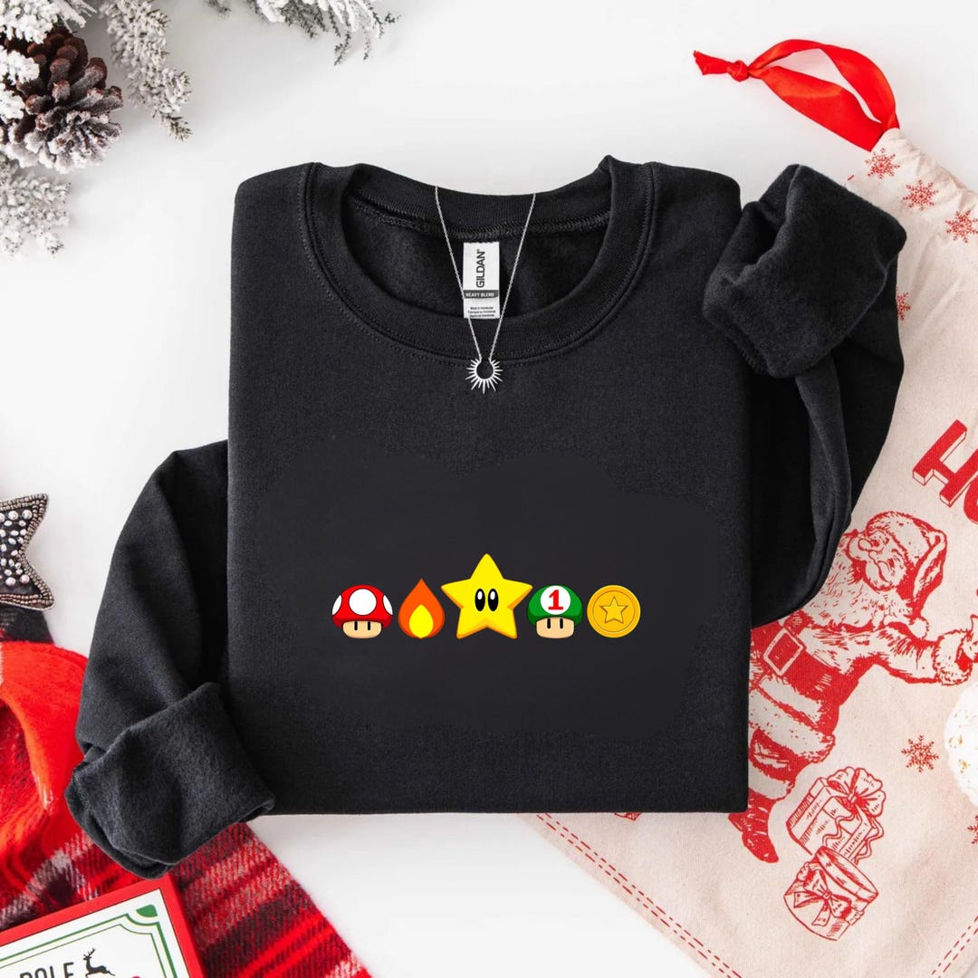 Super Mario Sweatshirt , Retro Gaming Hoodie Sweatshirt, 90s Video Game ...