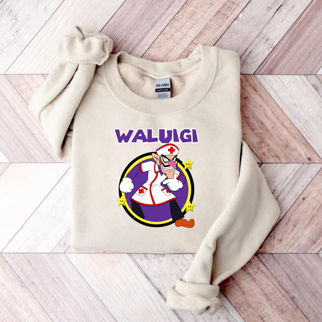 Waluigi Nurse Sweatshirt, Super Mario Nurse Sweatshirt, Nurse Gift for ...