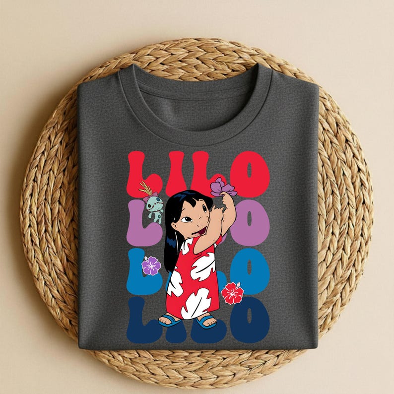 Lilo Shirt, Disney Lilo Cartoon Tee, Cute Hawaiian Girl Shirt, Retro ...