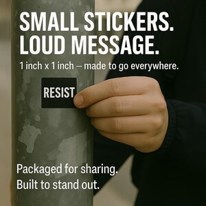 RISE UP Protest Stickers Pack – 1 Inch Mini Vinyl Decals for Activists ...