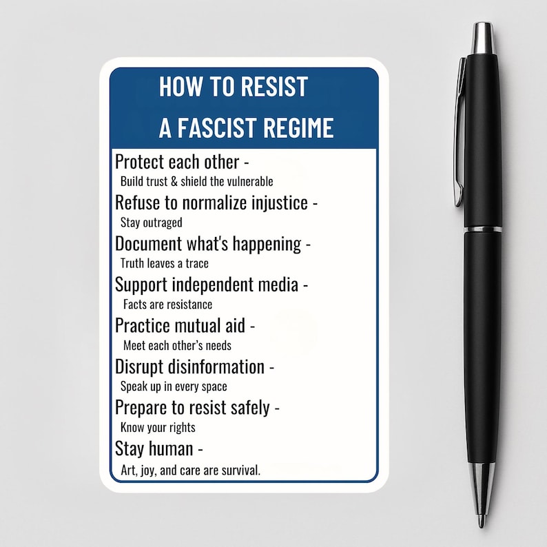Resist Fascism Sticker: Mutual Aid Anti-fascist Toolkit (3x4" Vinyl) - Etsy