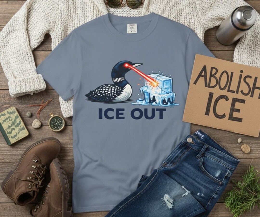 Minnesota Laser Loon ICE OUT Protest Shirt, MN Activist Graphic Tee - Etsy