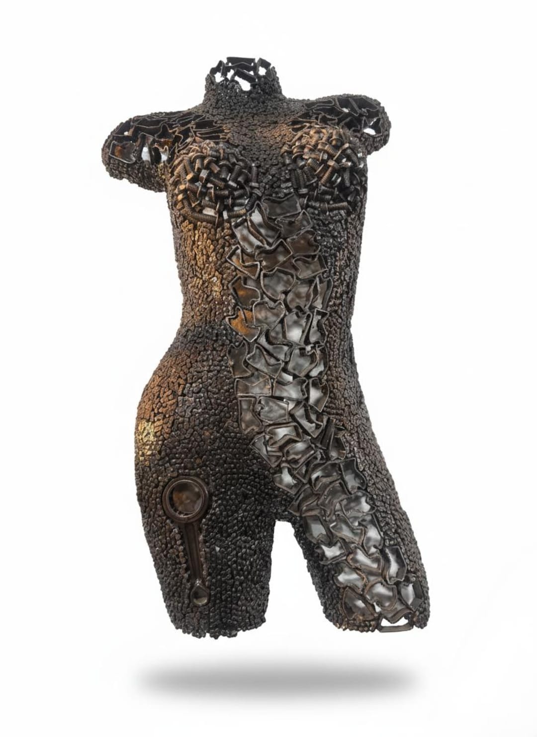 Abstract Female Torso Metal Sculpture Handmade Contemporary Statement ...